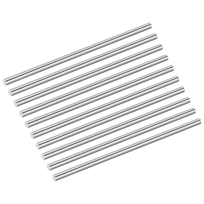10Pcs 304 Stainless Steel Rods, 3mm x 77mm Metal Solid Shaft Round Rod ...