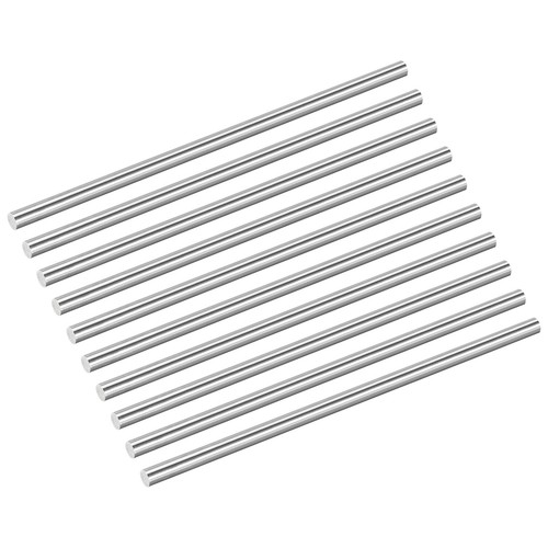 10Pcs 304 Stainless Steel Rods, 3mm x 77mm Metal Solid Shaft Round Rod ...