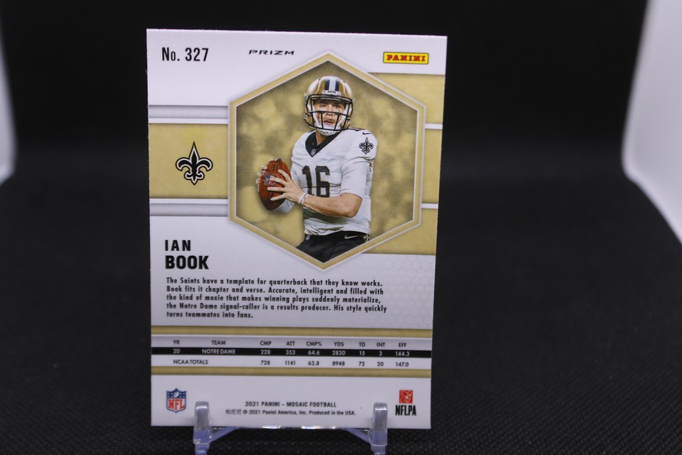 Ian Book #327 2021 Panini Mosaic Prizm Reactive Orange New Orleans ...