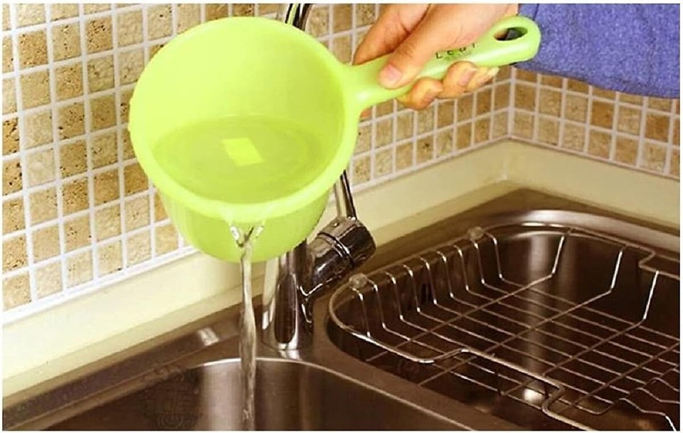 2 Pack Green Plastic Water Ladle Bath Ladle Dipper Made in Japan S ...
