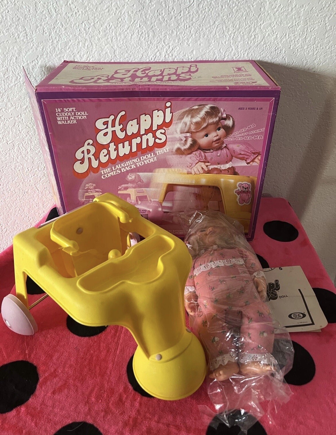 Vintage Happi Returns 14” Baby Doll & Action Walker Original Box PLEASE ...