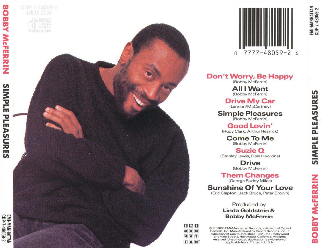 Simple Pleasures by Bobby McFerrin (CD, Jul-1996, EMI Music ...