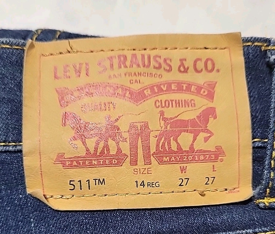Levis 511 Jeans Womens 27x27 Slim Blue Stone Wash Denim Pants Straight ...