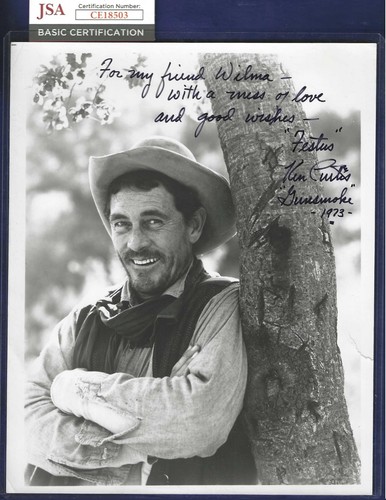Ken Curtis Autographed 8x10 Photo Hollywood Movie TV Actor JSA Gunsmoke ...