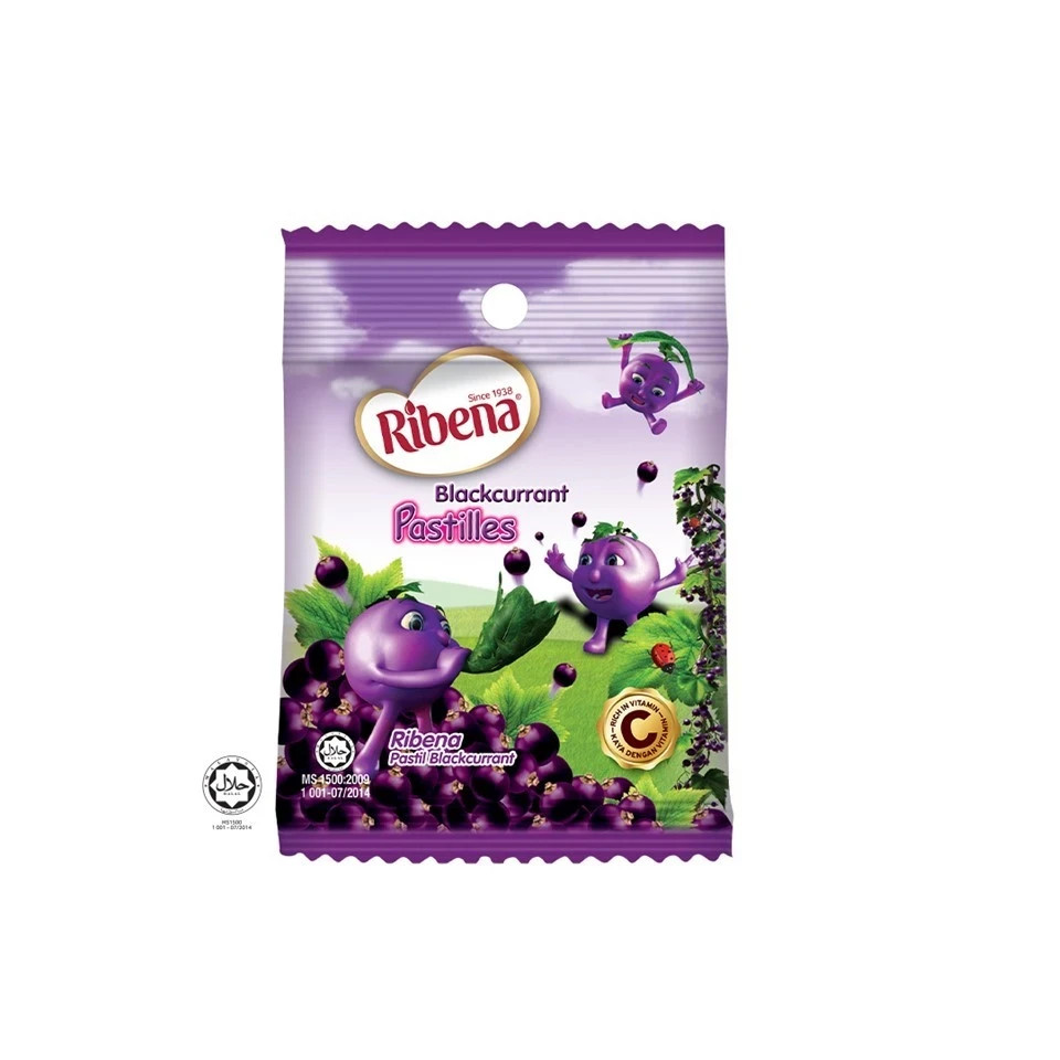 1 Box Ribena Pastilles Blackcurrant Gummy Candy with Vitamin C 36 Packs ...