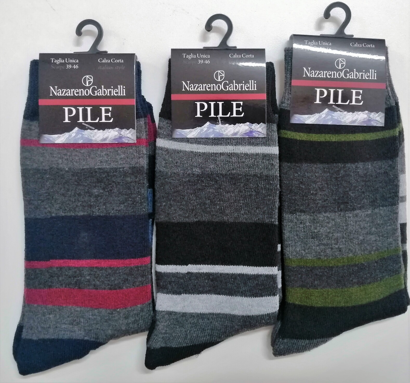 Nazareno Gabrielli Calzino Corto Uomo 1 Paia In Pile Art. H304 | eBay