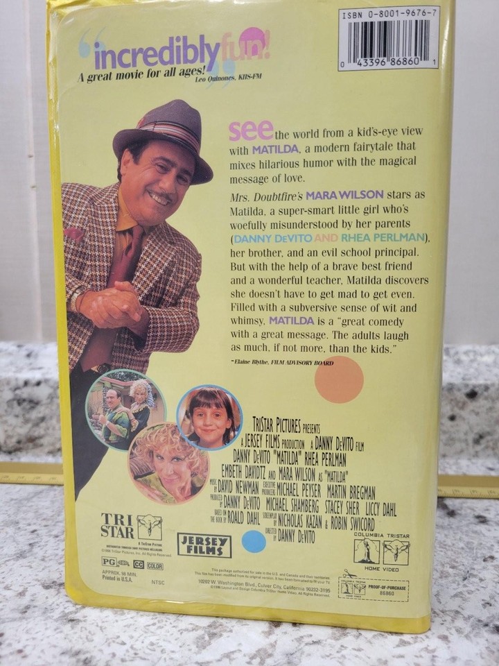 Matilda VHS 1996 Family Comedy Original Release TriStar Pictures | eBay