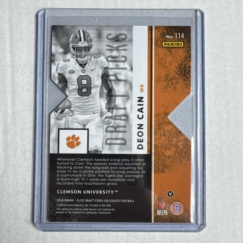 2018 Elite Draft Picks Deon Cain Blue Status Die-Cut /25 Rookie RC | eBay