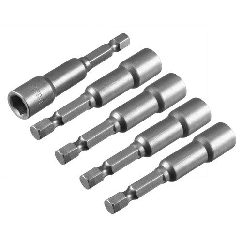 8mm Hexagon Magnetic Nut Socket Driver Bit Adapter 65mm Length 5 Pcs ...