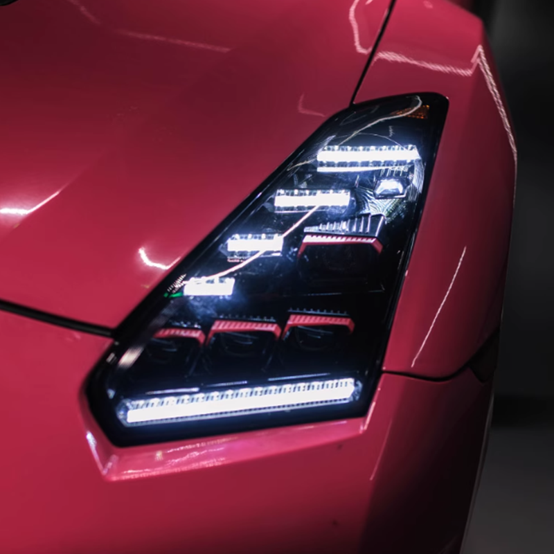 Pair For 2008-2023 Nissan GTR R35 LED Headlights Animation Front Lamps ...