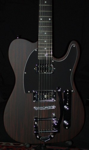 Telecaster style solid body. Rosewood Veneer with tremolo and mini ...