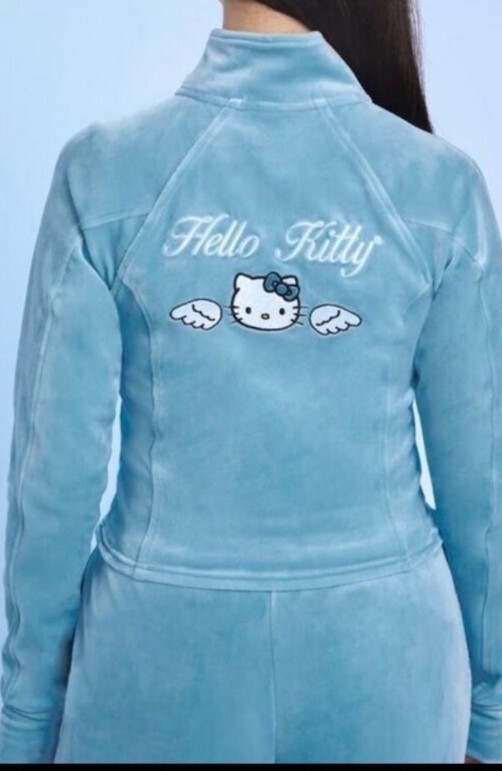 FOREVER 21 Hello Kitty Baby bBlue Angel Velour Jaket And FOREVER 21 Hello Kitty Baby bBlue Angel Velour Jaket And