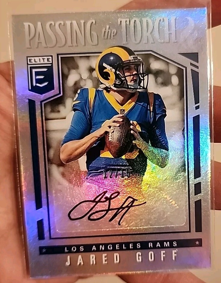 2018 Donruss Elite Football #PTS-20 Jared Goff Autograph 12/15 Los ...