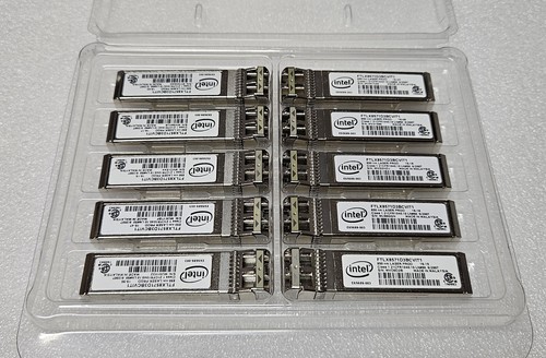 Qty 10 Intel E10GSFPSR, Dell 0Y3KJN 10GbE SFP+ SR Transceiver Modules ...