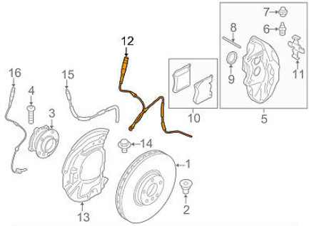 NEW BMW X5 F15 FRONT BRAKE PAD WEAR SENSOR 34356792568 6792568 OEM | eBay