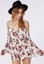 MISSGUIDED ROSE FLORAL COLD OFF SHOULDER WRAP PLAYSUIT ROMPER NEW Sz 4 ...