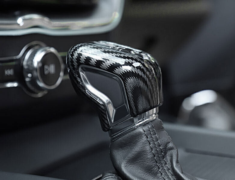 For Volvo XC90 2016-22 Carbon Fiber pattern Center Console Gear Shift ...