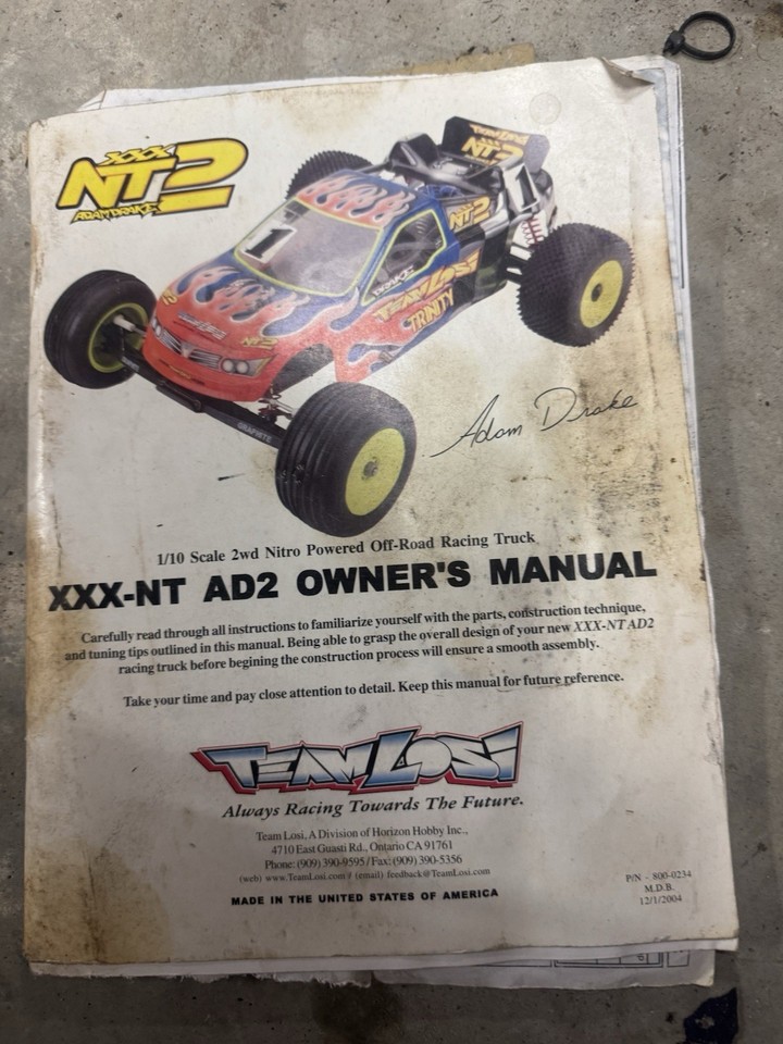 Losi Xxx Nt Adam Drake Nt2 Nitro Rc Stadium Truck 1/10 Os 12tz Like New ...