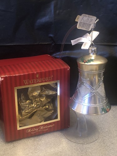 Waterford Holiday Heirlooms Bell Ornament With Mistletoes | eBay