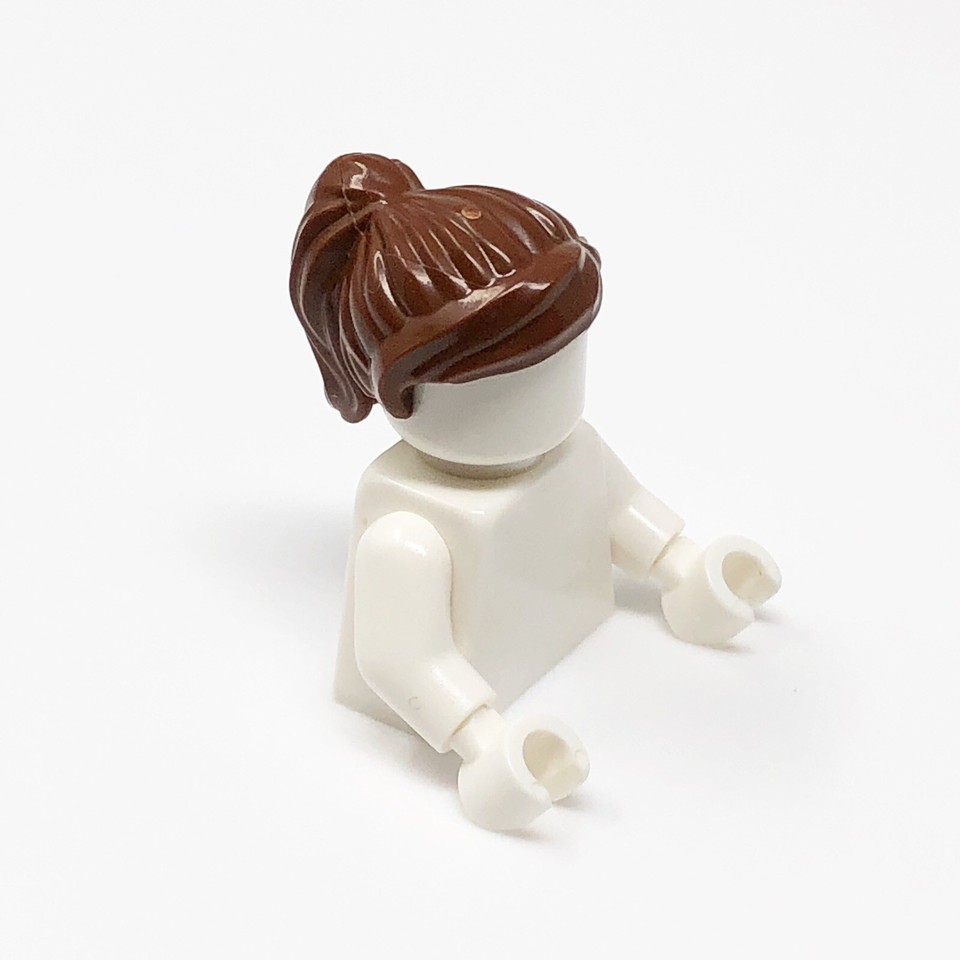 87990 LEGO Minifigure Hair Female Ponytail Swept Sideway Fringe Reddish ...