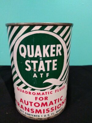 VINTAGE 1 U.S. QUART CAN OF QUAKER STATE ATF QUADROMATIC FLUID | eBay
