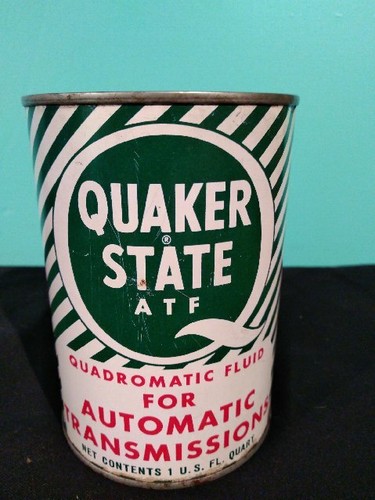 VINTAGE 1 U.S. QUART CAN OF QUAKER STATE ATF QUADROMATIC FLUID | eBay
