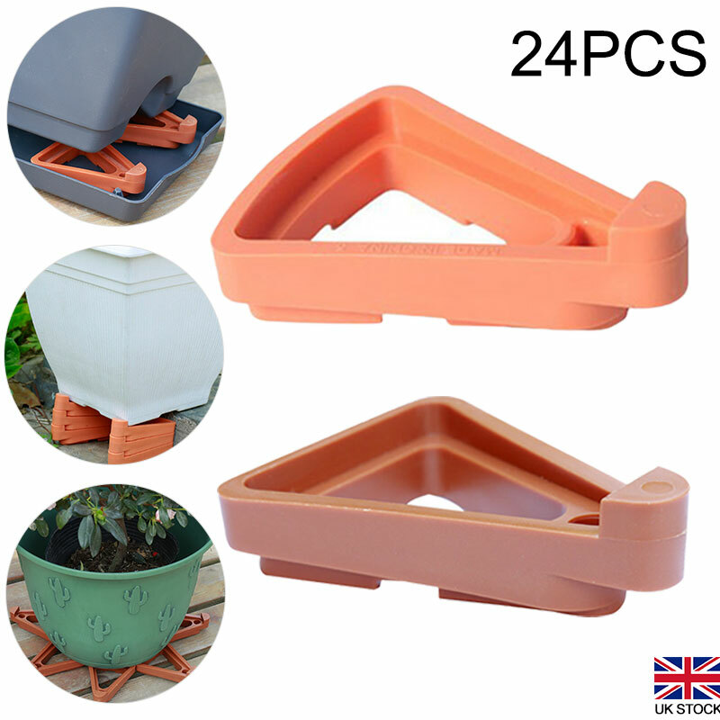 24PC Plant Pot Feet Invisible Flower Holder Pot Risers for Indoor ...