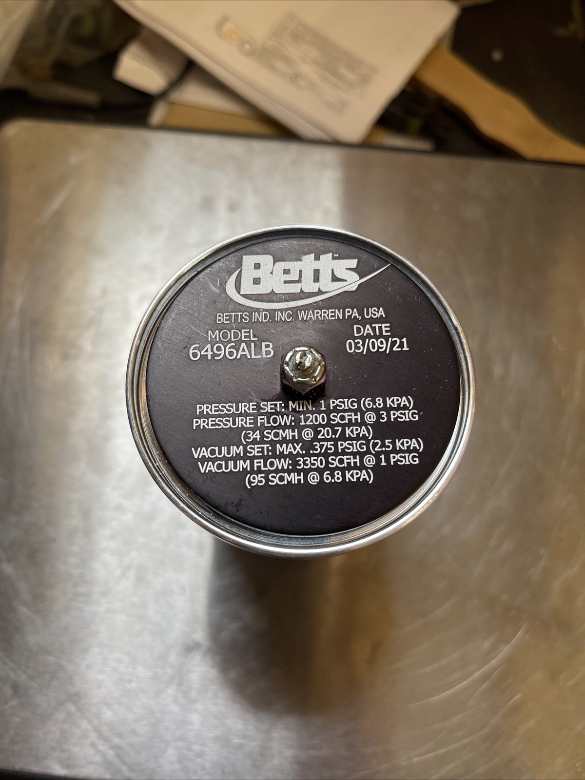 Betts 406 Style Normal Aluminum Pressure Vacuum Vent, 6496ALB | eBay