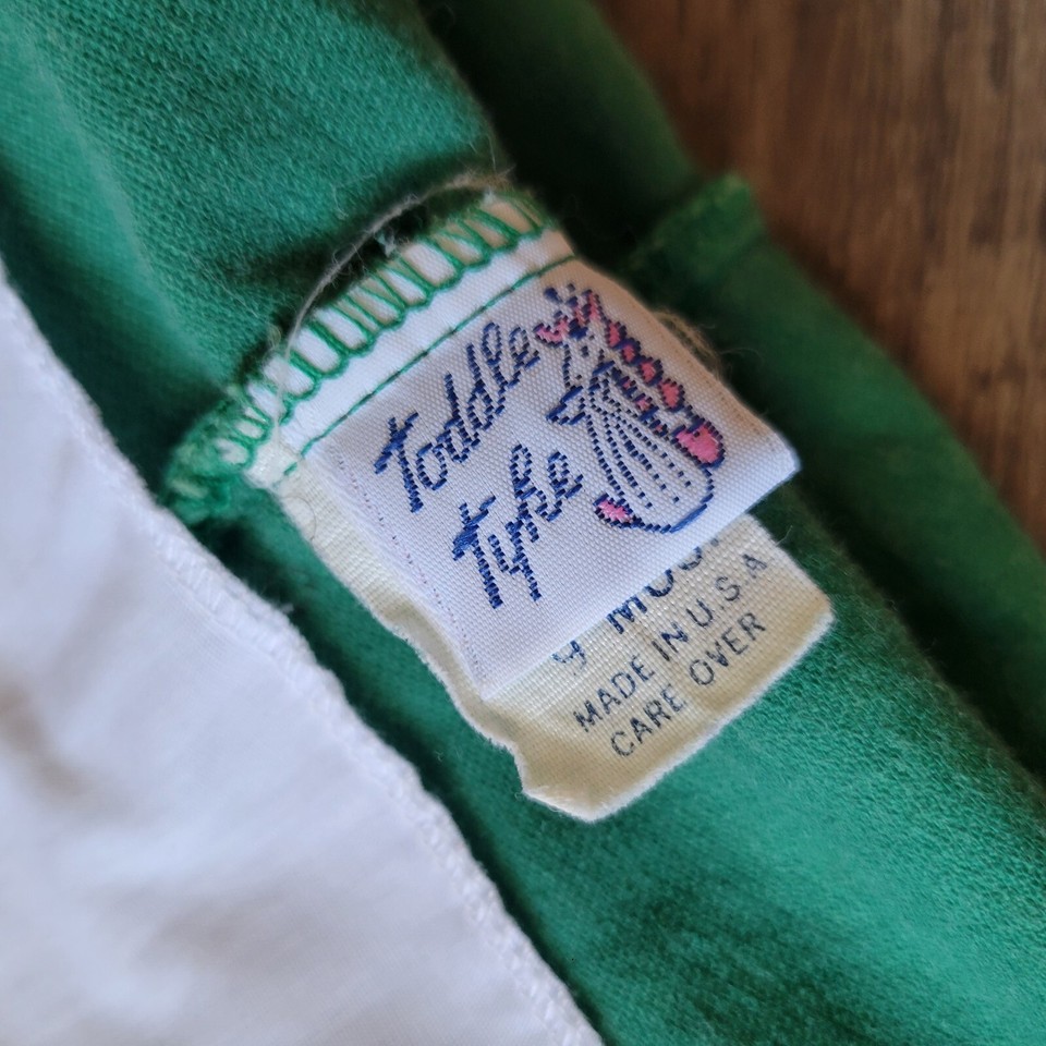 Vintage Toddle Tyke Romper Jumper Baby 9 Months Green Velvet Christmas ...