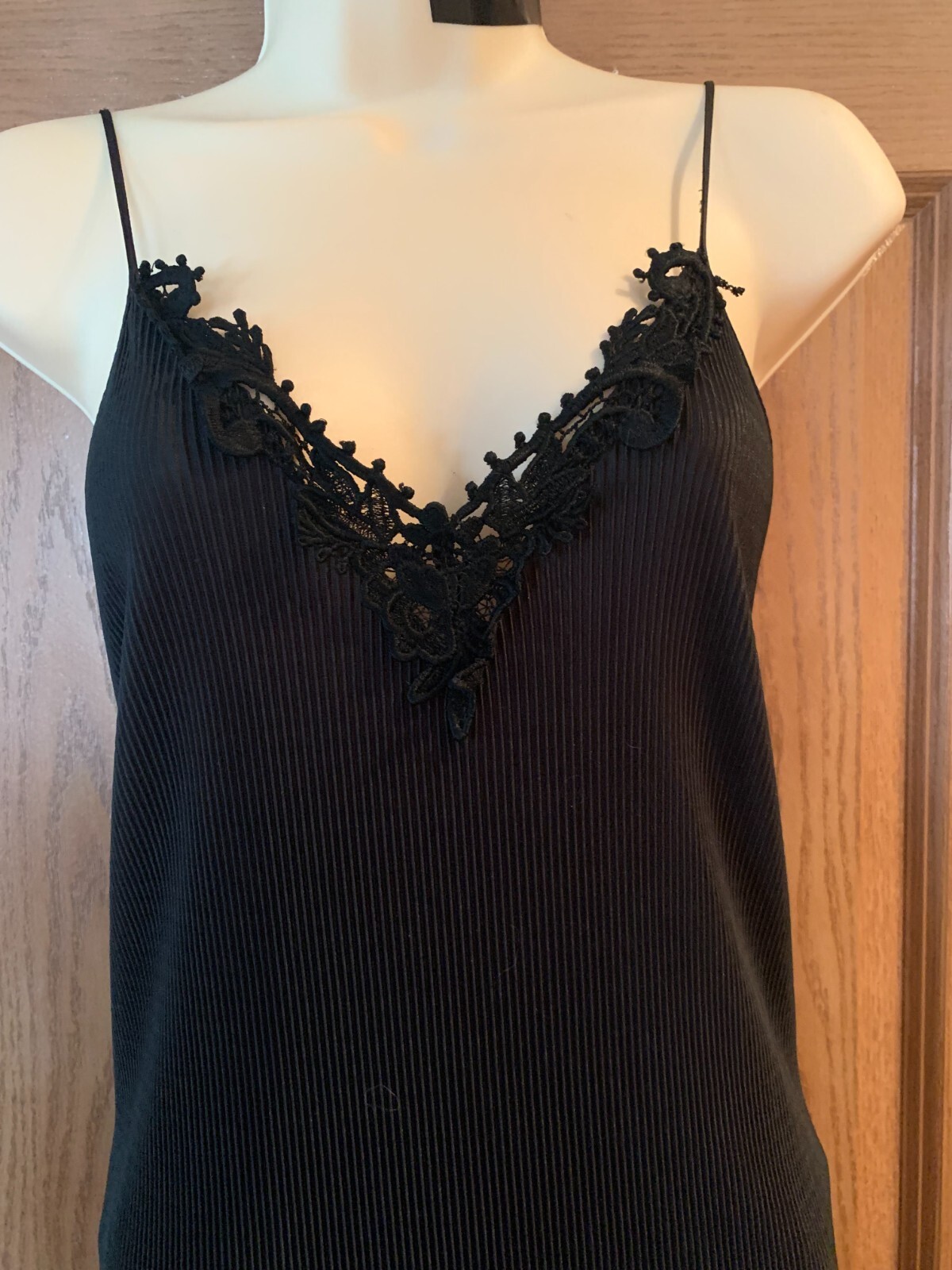 SOPHIA MORGAN DRESS FULL SLIP GOWN ALL PLEATS BLACK S… - Gem