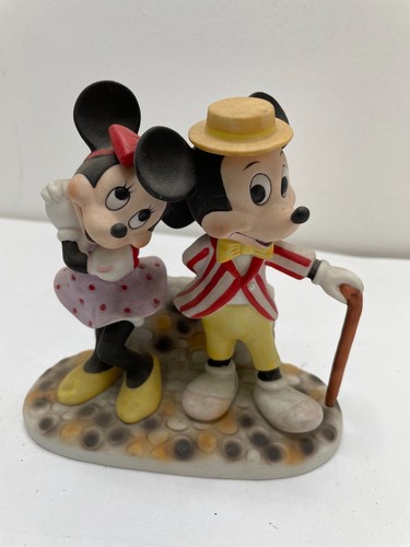 VINTAGE DISNEY FIGURINE MICKEY MINNIE MOUSE TAP DANCER WDP DOUBLE ...