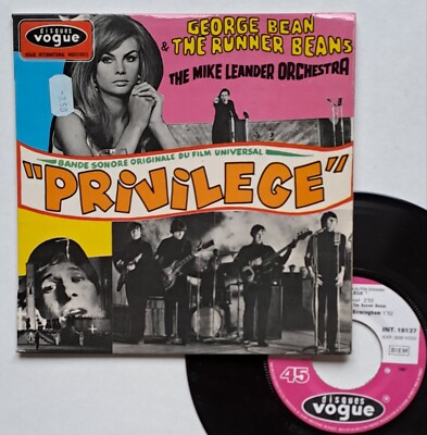 EP 45T George Bean & the Runner Beans / Mike Leander orch. "Privilège ...