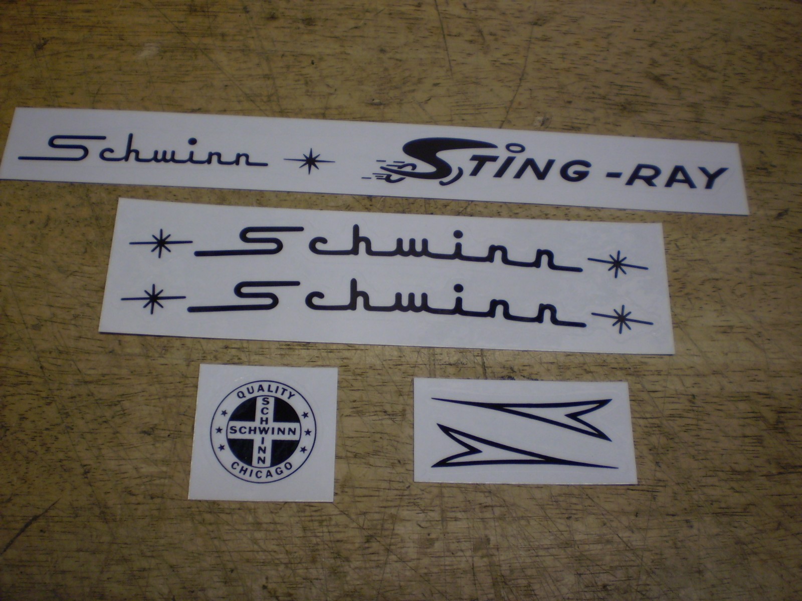 Schwinn Approved Stingray Bicycle Peel & Apply Black Decal Set | eBay