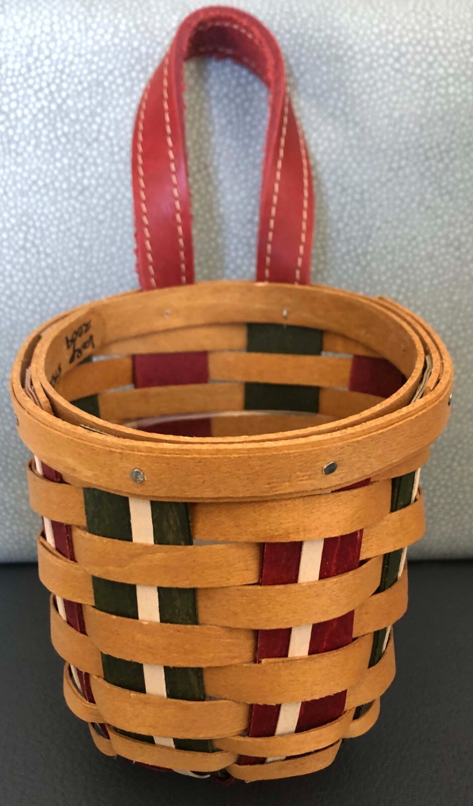Longaberger Gatehouse Red Green Loop Basket With Liner | eBay