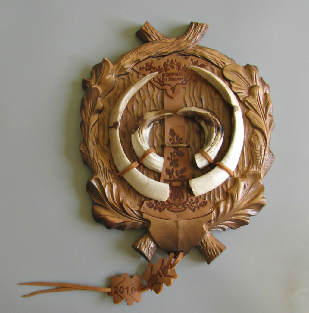 Hunting Trophy Board, Wooden and Leather Trophy Plate DT-57 | eBay