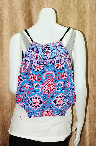 SALE Thai Hippie Backpack Purse String Bag Handmade Flower Print Twin ...