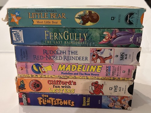 Kids VHS Lot Of 6- Little Bear Fern Gully Flintstones Clifford | eBay