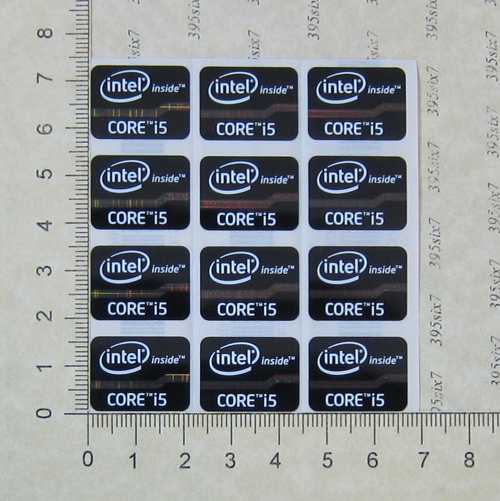 Laptop PC Processor Sticker (1st 3rd 4th 6th 7th 8th 9th 10th Gen) x 12 ...