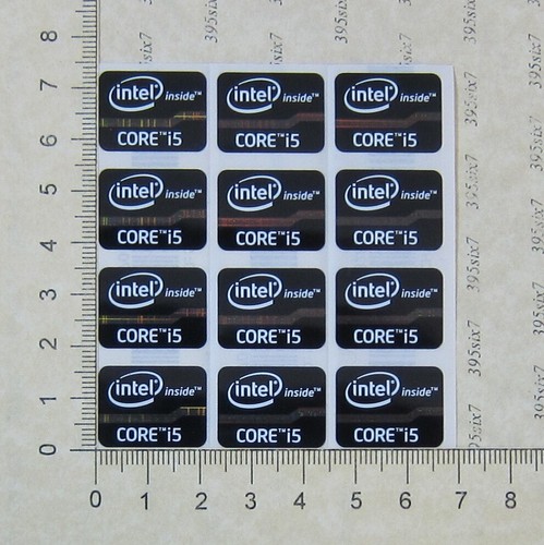 Laptop PC Processor Sticker (1st 3rd 4th 6th 7th 8th 9th 10th Gen) x 12 ...