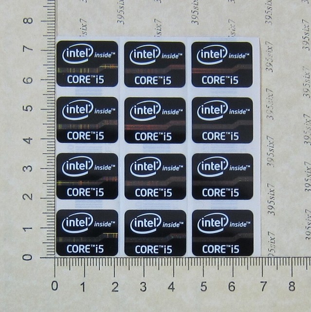 intel Core i5 Sticker (1st 3rd 4th 6th 7th 8th 9th 10th Gen) Sticker x ...