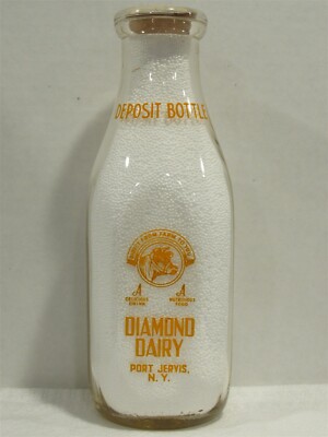 TSPQ Milk Bottle Diamond Dairy Port Jervis NY ORANGE COUNTY Jack is ...