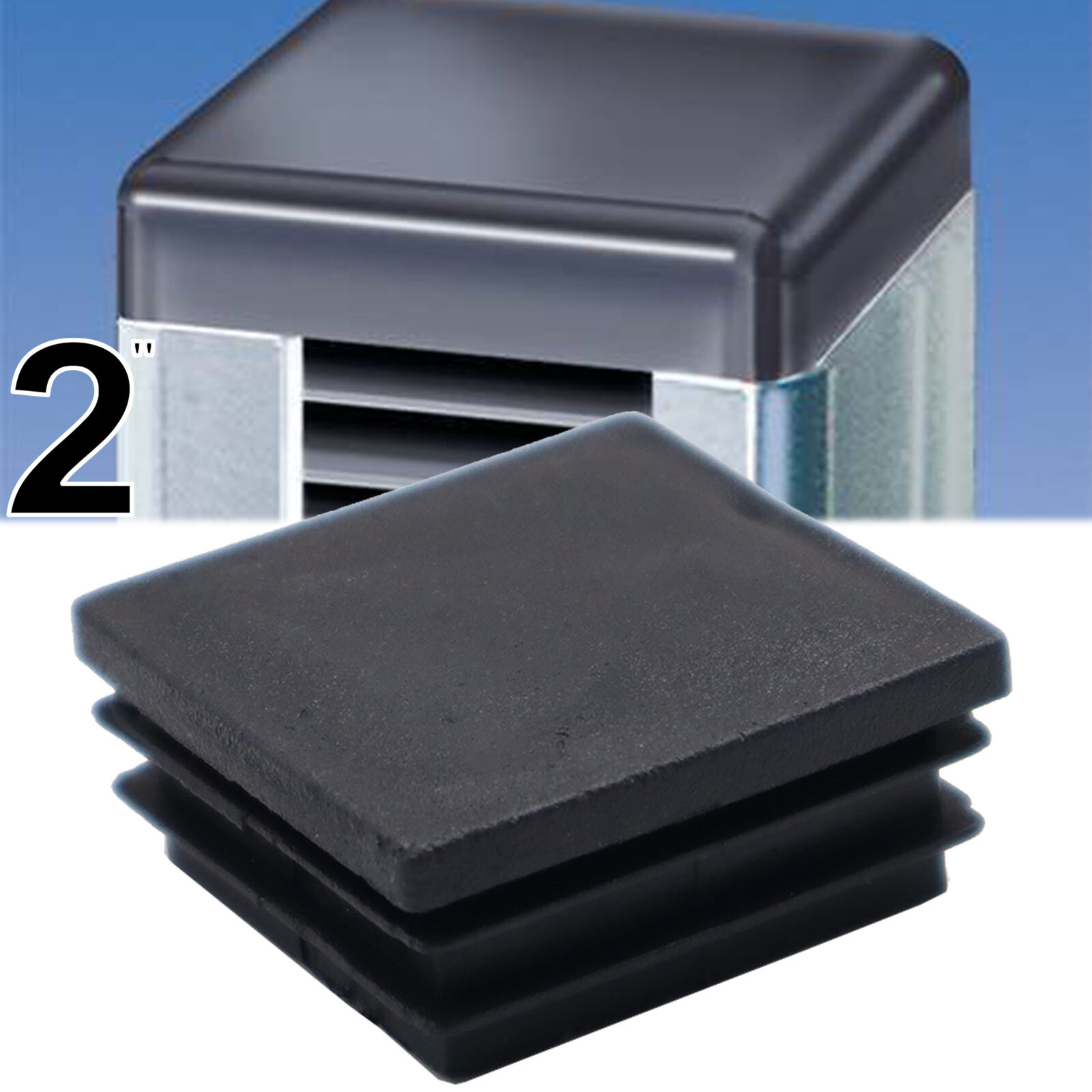 20PC 2" x 2" Square Tube End Plug Tubing Cap Plug USA Blanking Insert ...