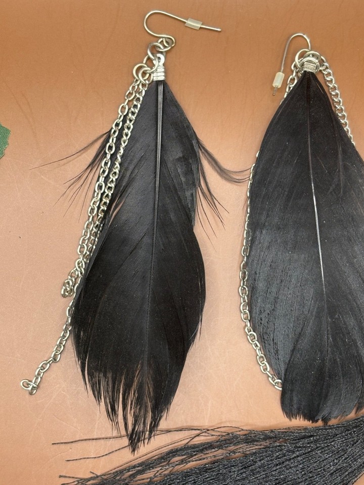 Boho Statement Earrings Lot | Feather Tassel Dangle Stud Mix | Fashion ...
