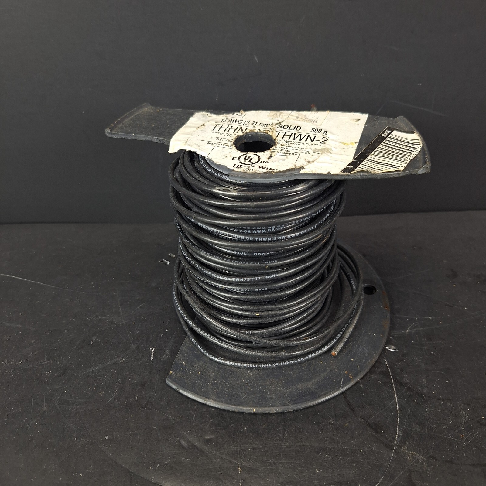 CME 12 AWG Solid Copper Wire THHN THWN AWM 600V Single Conductor Black ...