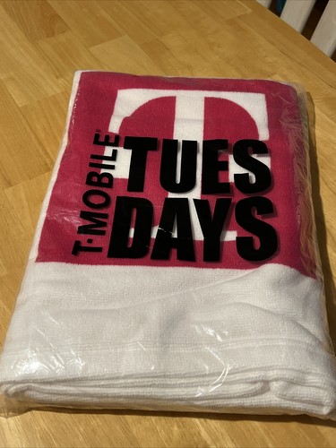 T-Mobile Tuesday Beach Towel Magenta & White Stripes | eBay