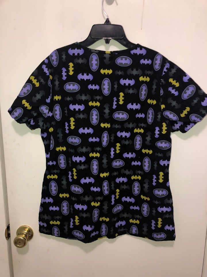 Batman DC Comics Womens SZ Medium Scrub Top w/ Pockets | eBay