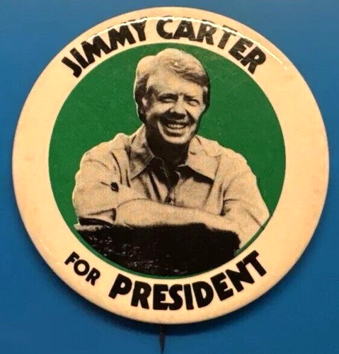 Vtg Jimmy Carter For President Pinback Button Photo Political Campaign ...