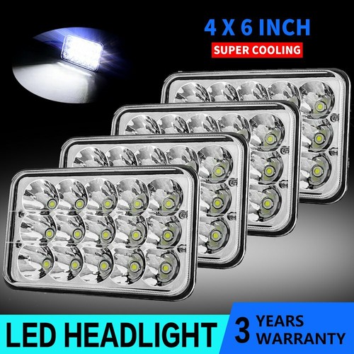 4x LED Headlights 4x6" Square Work Lights For 60/80 Series H4656/H4651 ...