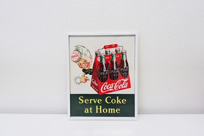 1940's Sprite Boy Print- Dual Sided Coca Cola Print in Frame | eBay