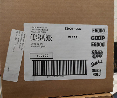 Eclectic 570120 E6000 Plus Clear All Weather Adhesive (pack of 6) | eBay